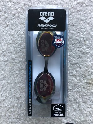 Brand New - Arena Versus Mirror Swim Goggles Red/Copper/Black | eBay