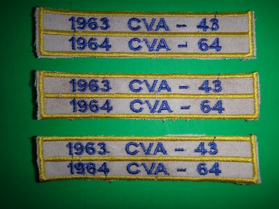 3 US Navy 1963 CVA-43 And 1964 CVA-64 Patches From Vietnam War Era | eBay
