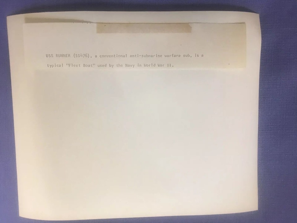 USS Runner SS-476 Submarine Real Photo | eBay