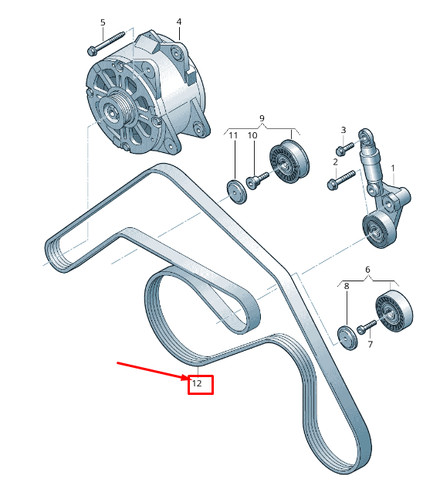NEW AUDI A8 4H ENGINE POLY-V-BELT 07P145933E ORIGINAL | eBay