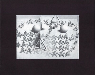 8X10" Matted Print Dimensional Art Picture MC Escher: Magic Mirror ...