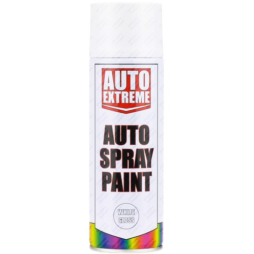 3 x 400ml White Gloss Spray Paint Aerosol Can Auto Extreme Car Van Bike ...