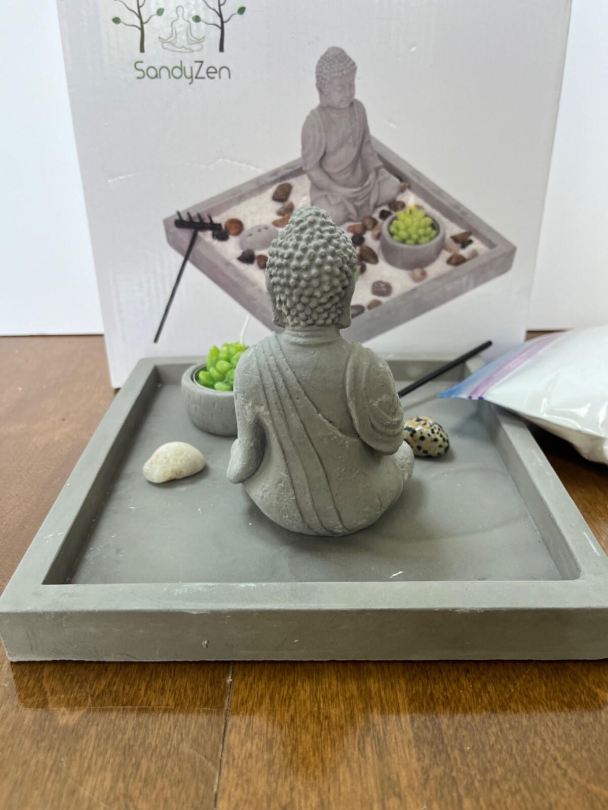 Japanese Zen Garden Kit Zen Garden Sand Buddha Candle Rack Desk Square ...