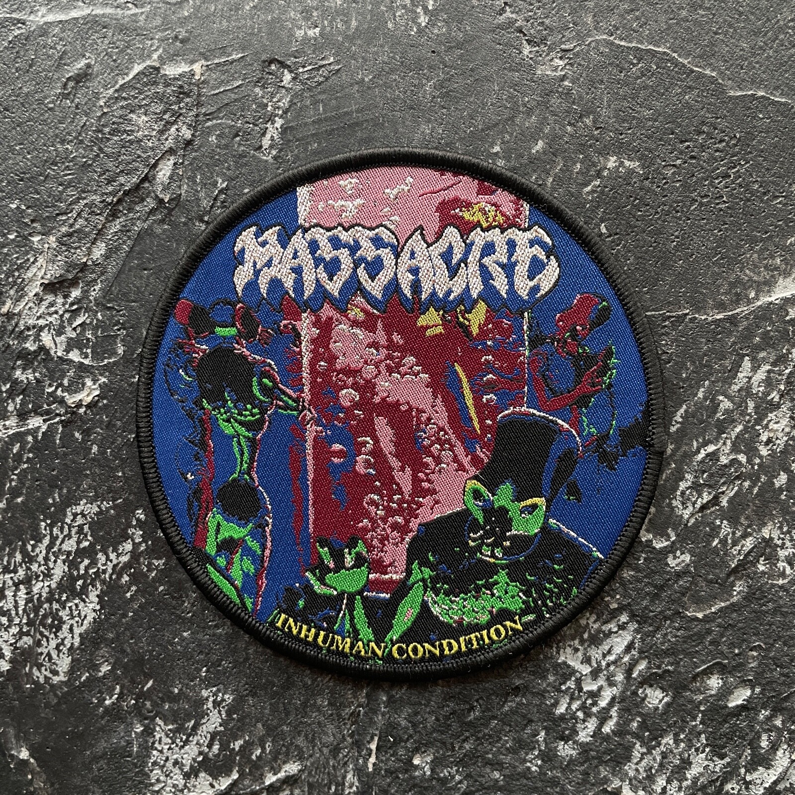 MASSACRE - INHUMAN CONDITION OFFICIAL PATCH DEATH METAL BLACK BORDER | eBay