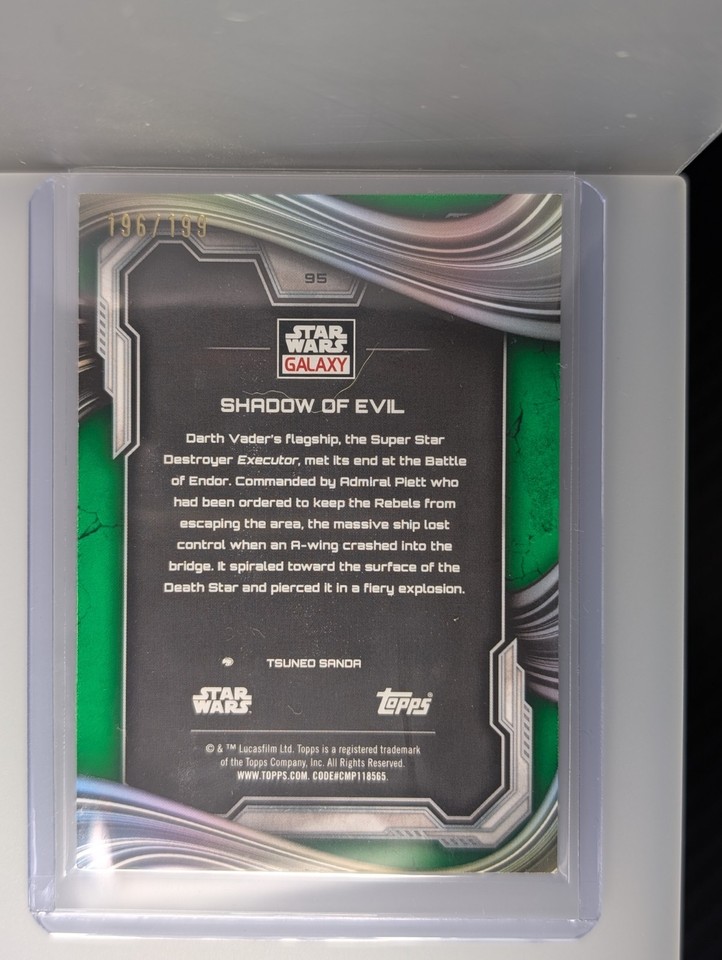 Star Wars Galaxy Chrome 2025 Shadow Of Evil Green Shimmer Refractor | eBay