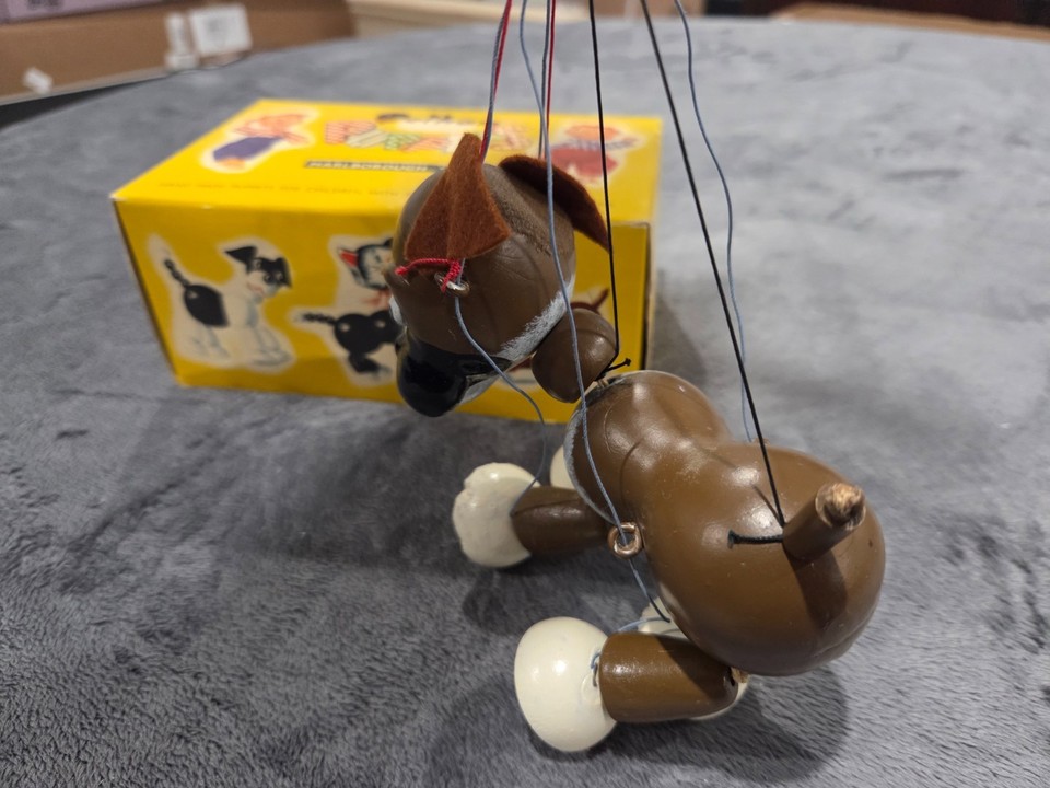 Vintage 1970's Pelham Puppets Marionette A7 Bengo Boxer Dog w/ Box ...