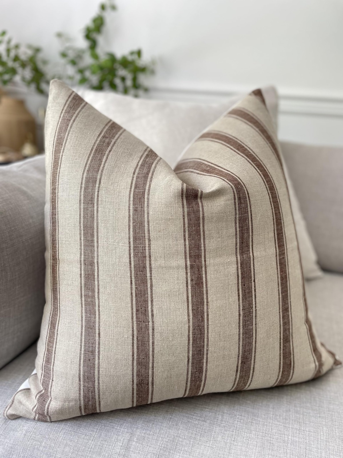 Handwoven Hand Block Print Pure Linen 22x22 Inch Throw Pillow Cover: Handmade... | eBay