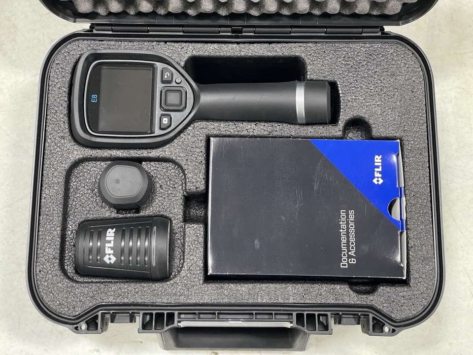 FLIR E8-XT Infrared Handheld Thermal Camera with Hard Case and Holster ...