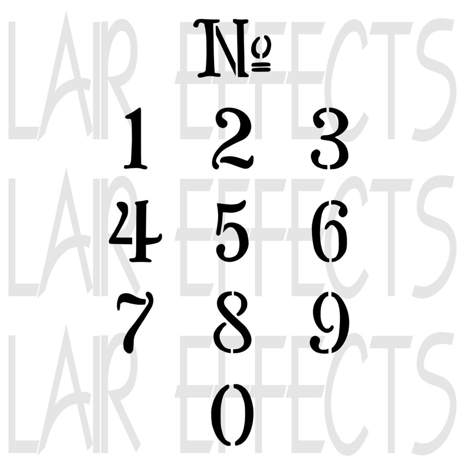 Set 11 French Number STENCILS Available in Multiple Sizes! Vintage/Sign ...
