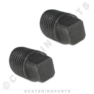PAIR OF BLANKING PLUGS 1/4" BSP MALE BLACK IRON PIPE TUBE BLANK OFF GAS ...