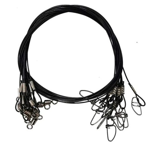 Fishing Wire Leader Rigging 150LB 10pcs Stainless Steel Pike Fishing ...