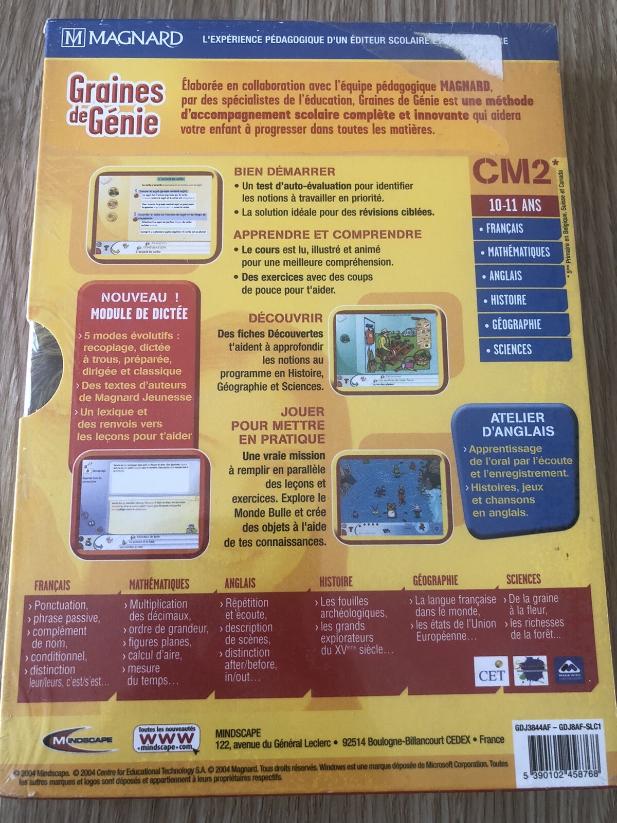 GRAINES DE GÉNIE CM2 FRANÇAIS MATHS ANGLAIS HISTOIRE PC WINDOWS 98 XP ...