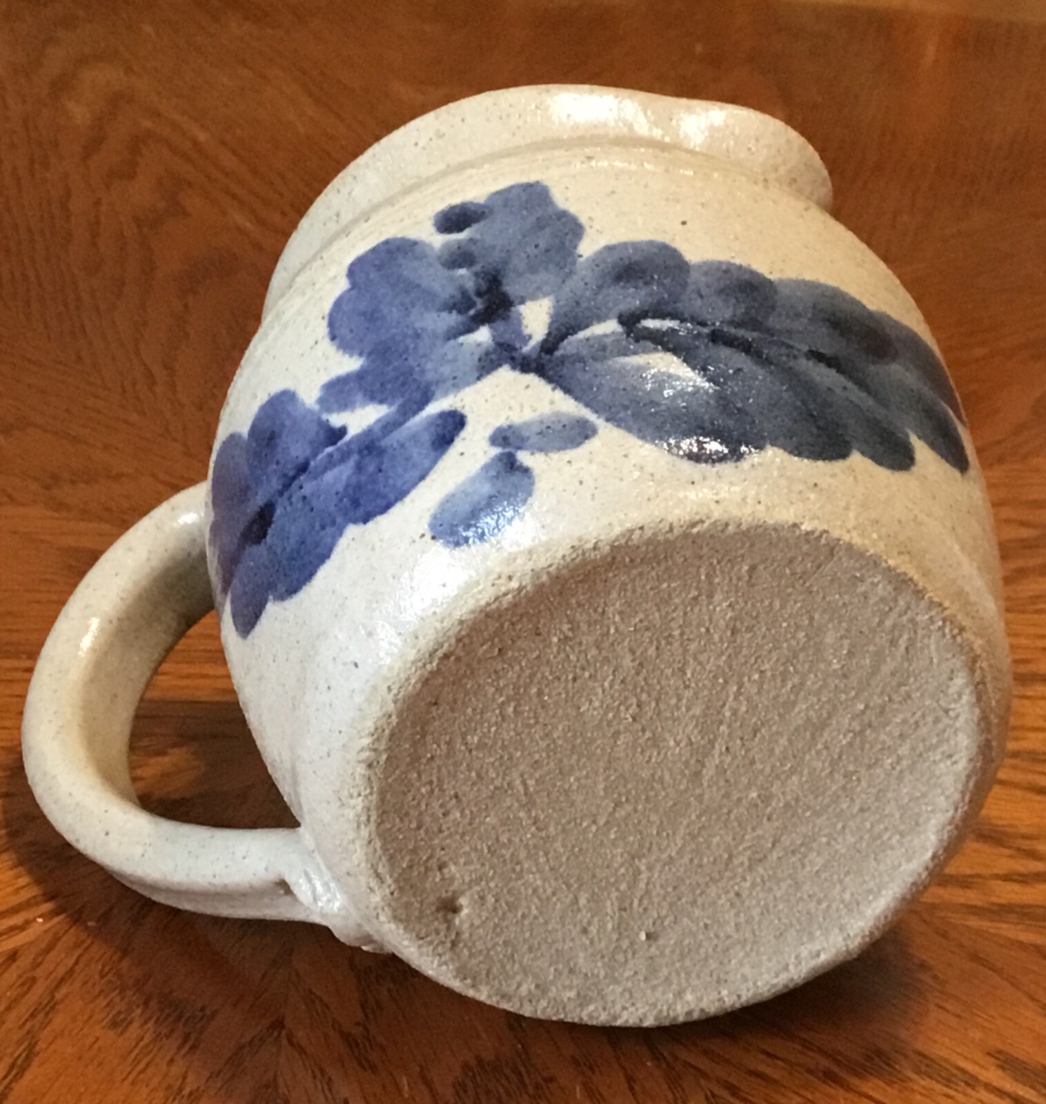 VINTAGE MAHON POTTERY PITCHER BLUE FLORAL | eBay