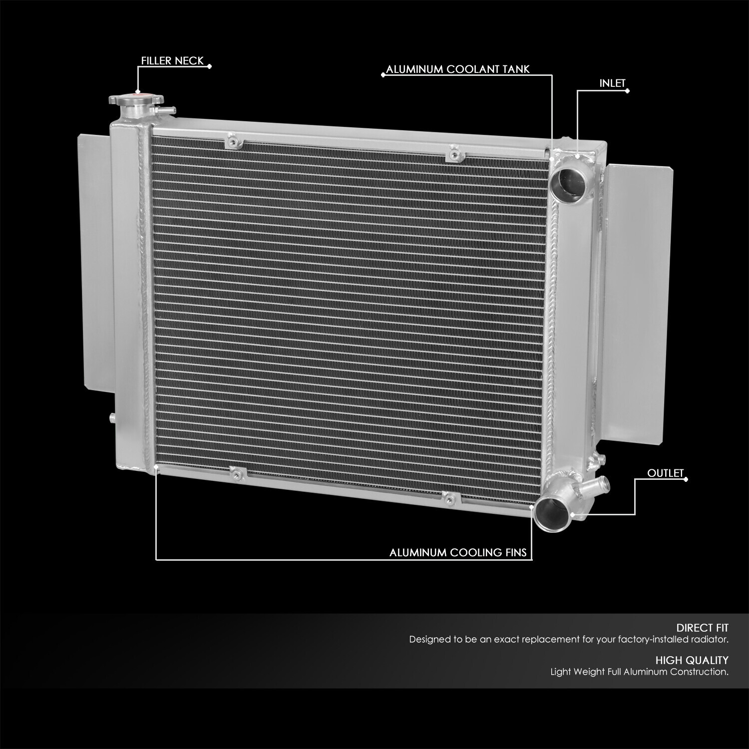 3-Row Full Aluminum Cooling Radiator for 71-82 Mazda Rx2/Rx3/Rx4/Rx7 SA ...