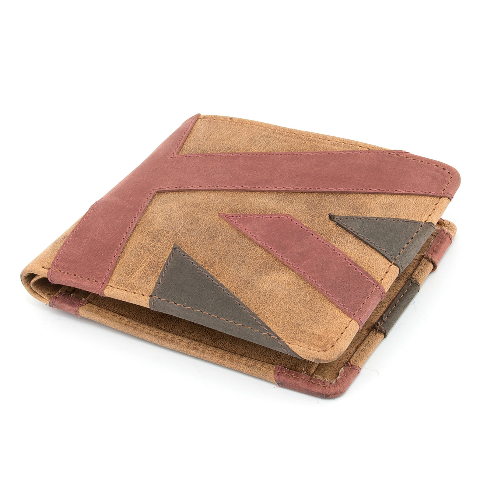 Union Jack 100% Genuine Leather Wallet for Men | Bi Fold | Coin Pocket ...