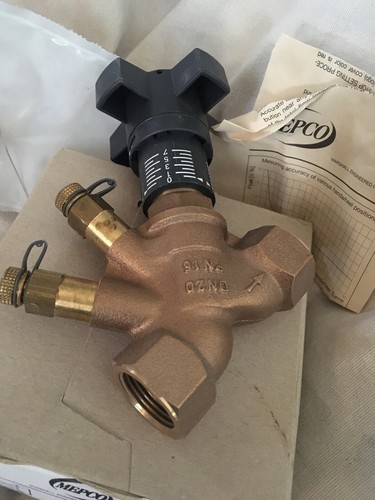 Mepco 3/4" Threaded Balancing Valve MBVT 165 90 06 - DN 20 New In Box ...