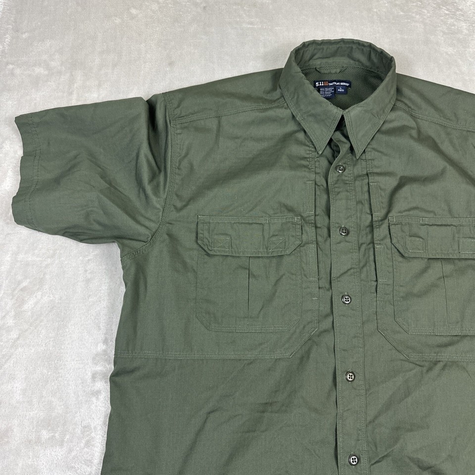511 Tactical Shirt Mens Large Green Taclite Pro Vented Ripstop Military ...