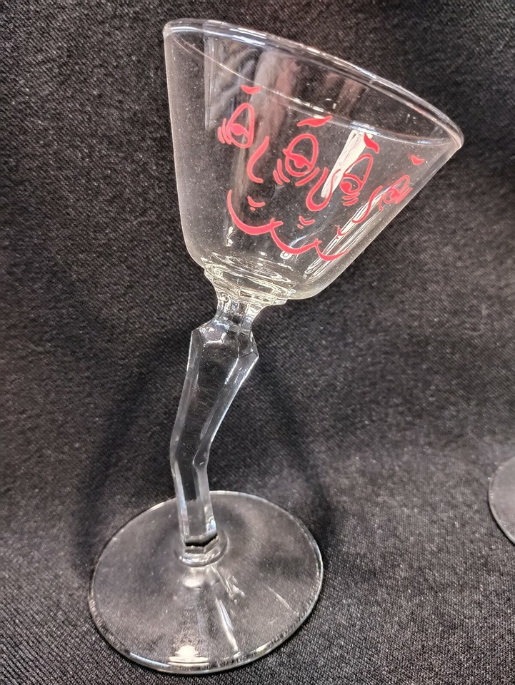 Vintage Novelty Cocktail "Tipsy" Glasses Set | eBay