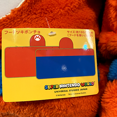 USJ Super Nintendo World Mario Food Poncho Universal Studios USJ Super Nintendo World Mario Food Poncho Universal Studios