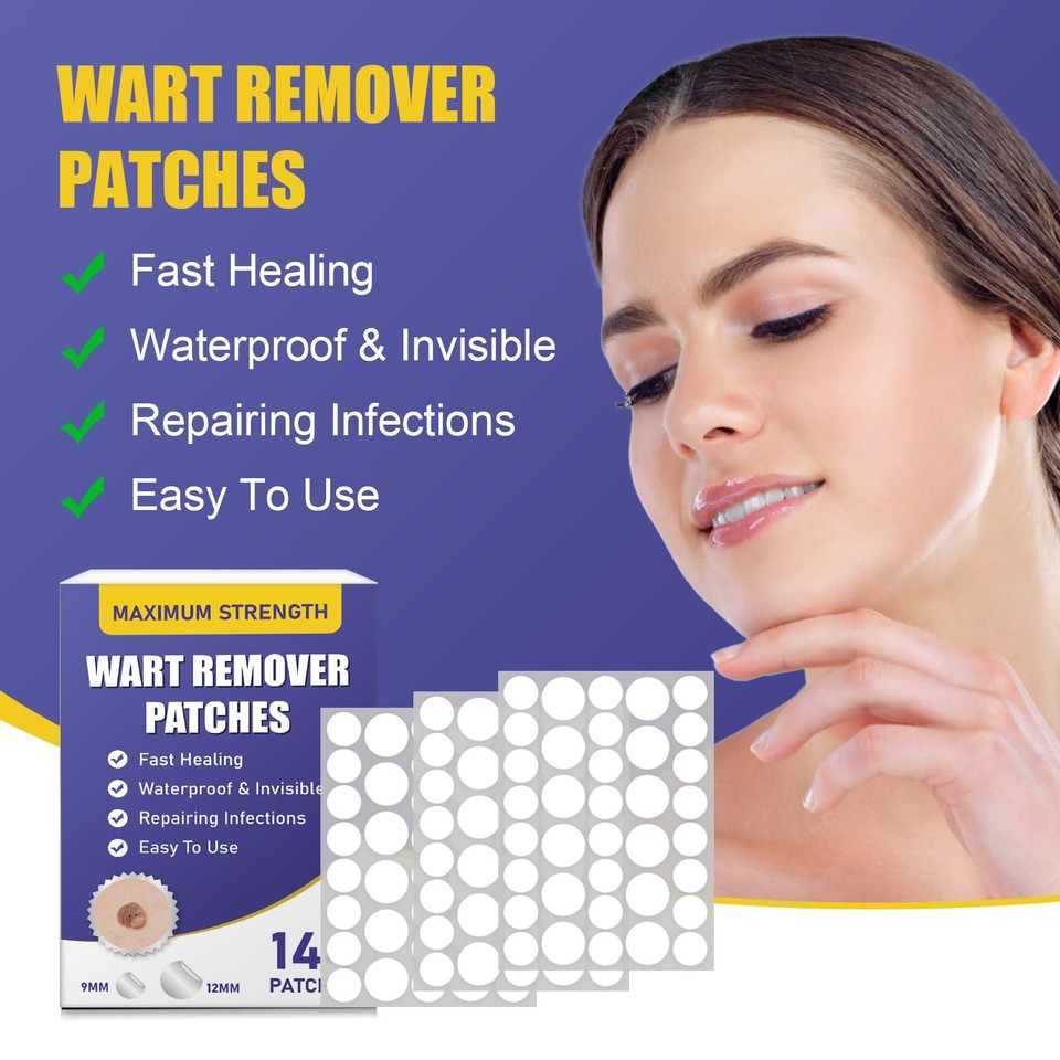 Maximum Strength Wart Remover Patches, Fast & Easy Operate Hydrocolloid ...
