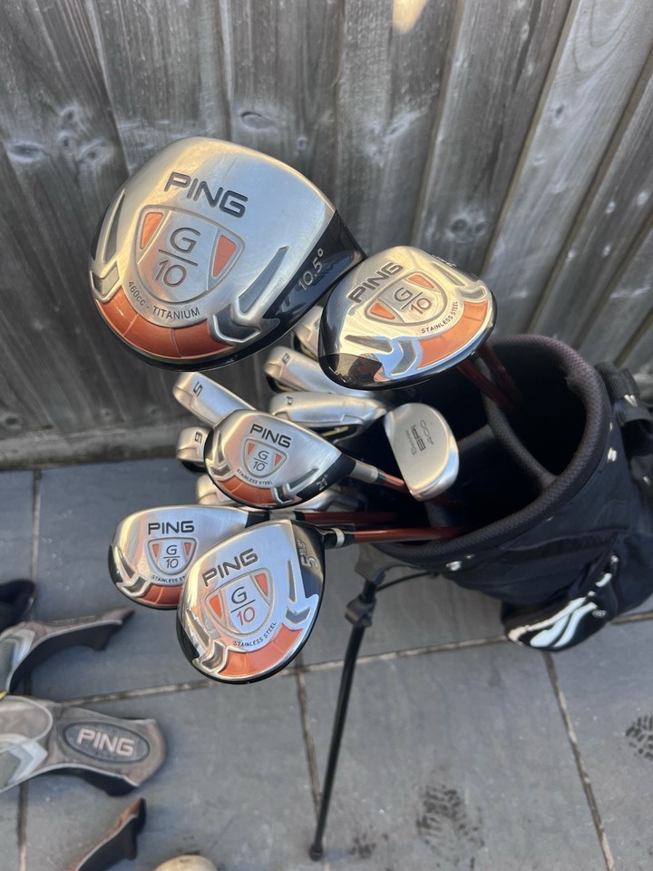 Full Set Of Golf Clubs Ping Drivers Nike Slingshot Irons Golf Bag And ...