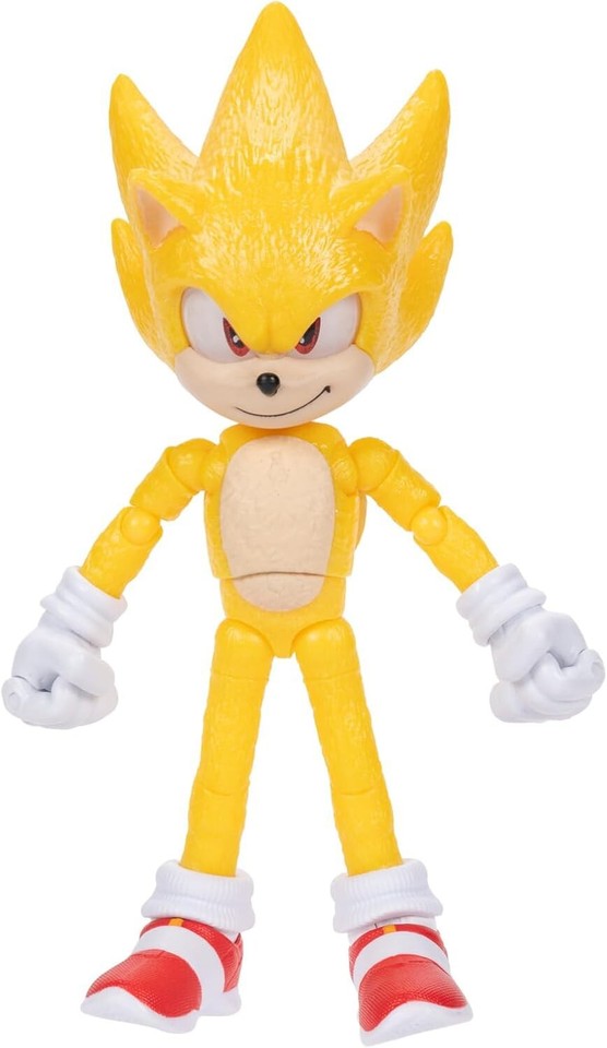 Sonic The Hedgehog 3 Movie Wave 2 Super Sonic Action Figure | eBay