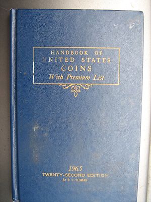 1965 Blue Book Bluebook Handbook of United States Coins 22nd Ed RS ...