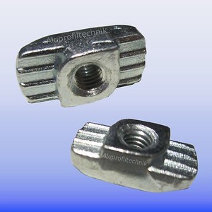 10 x Hammermutter Nut 8 M6 Edelstahl Rostfrei für Alu Profil 30 Nut 8 B ...