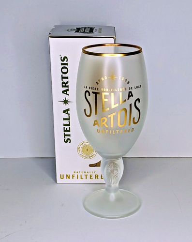 Stella Artois Unfiltered Frosted Chalice Glass 330ml Brand New Boxed ...