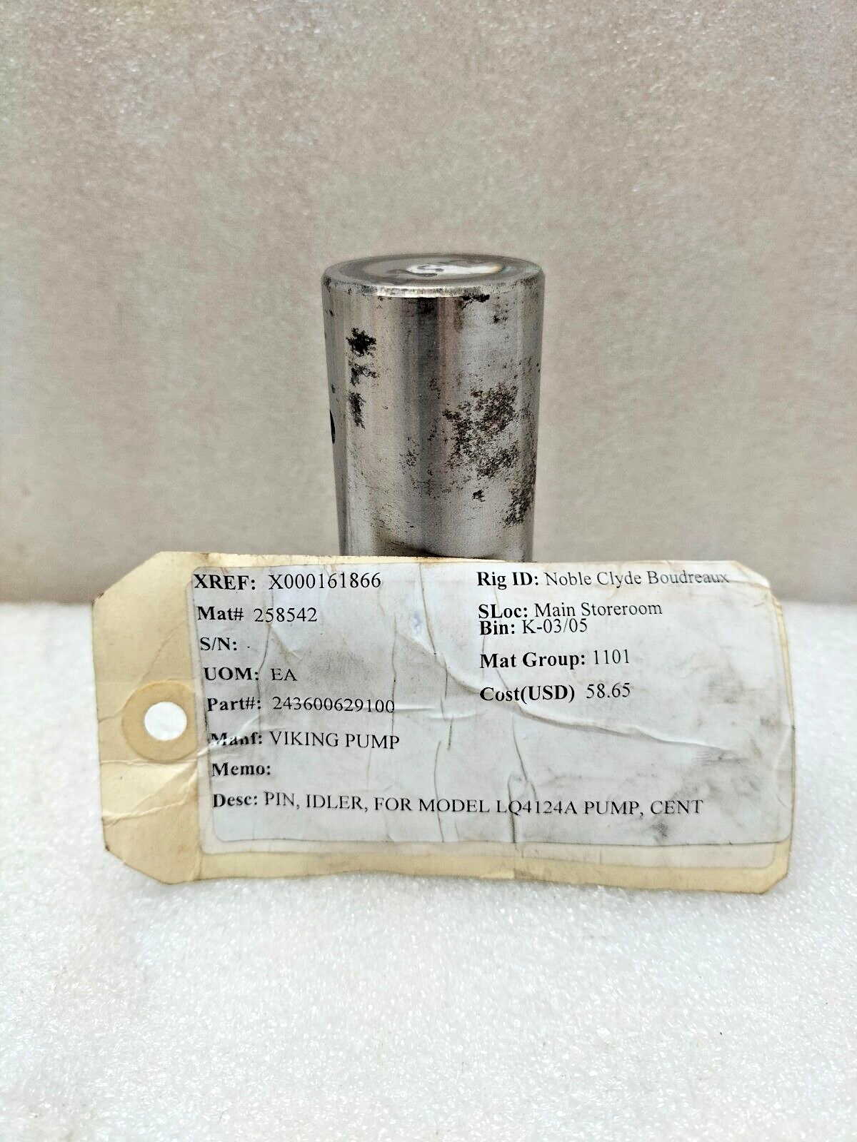 VIKING PUMP 243600629100 IDLER PIN FOR MODEL LQ4124A PUMP | eBay
