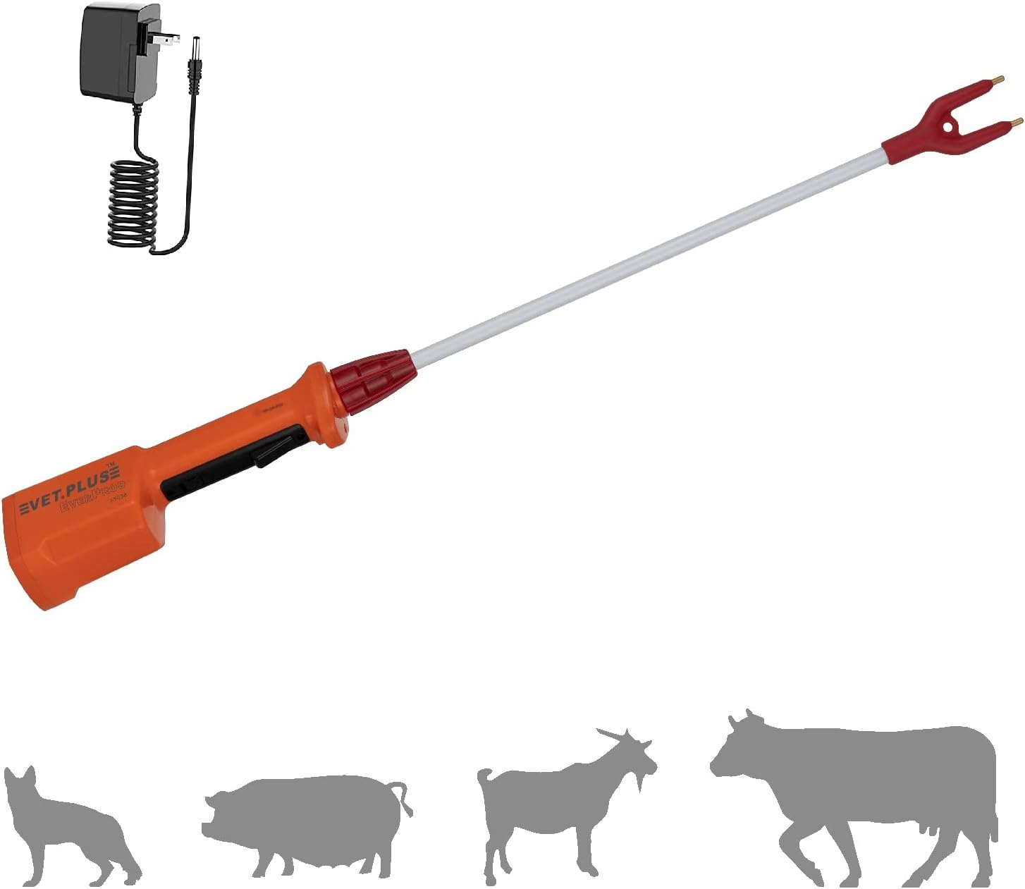 Electric Cattle Prod - Rechargeable Livestock Prod Flexible Shaft Cow ...