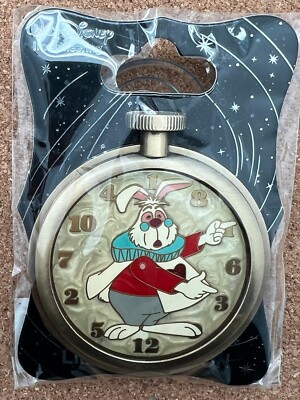 WDI - White Rabbit Pocket Watch Pin- Alice in Wonderland LE 250 | eBay