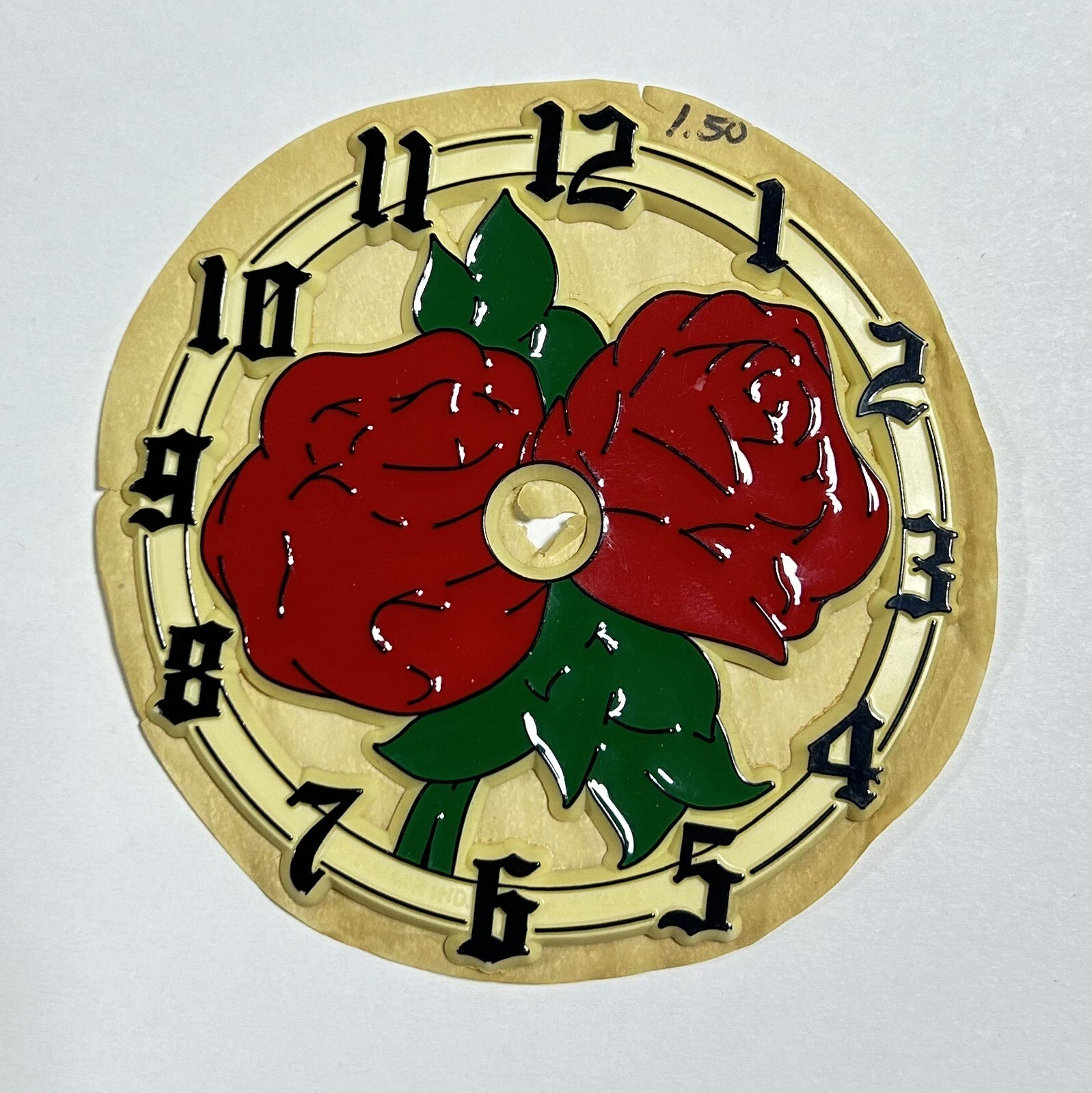 Vintage Roses Tattoo Art Wall Clock Face Plastic Ramar 4” | eBay
