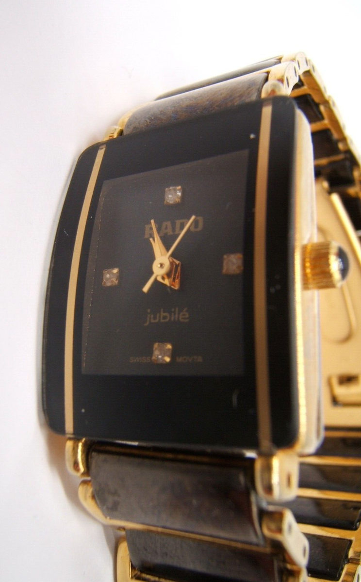 RADO SWISS QUARTZ JUBILE WRIST WATCH DIAMOND MARKERS CERAMIC RADO SWISS QUARTZ JUBILE WRIST WATCH DIAMOND MARKERS CERAMIC