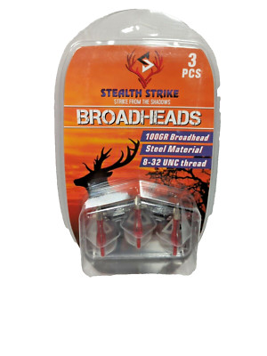 Stealth Strike "Red Chase" Arrowhead 3 Fixed Sharp Blade Broadheads ...