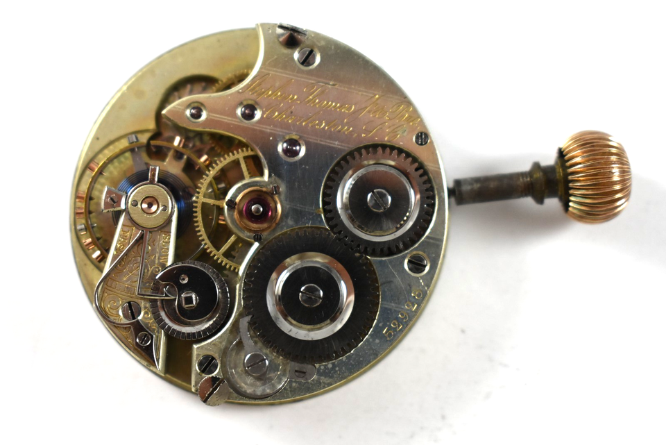 Vintage Stephen Thomas Jr High Grade 16s Hunting Pocket Watch Movement ...