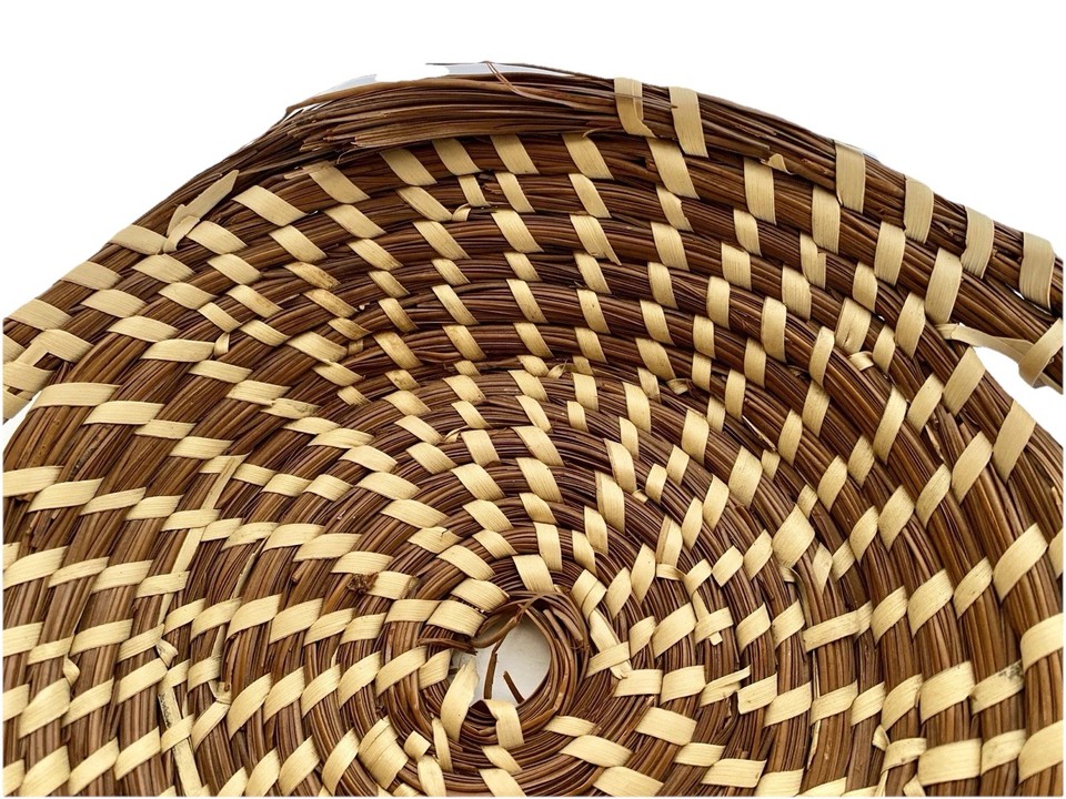 Vintage Gullah/Low Country Basket Tray, Pine Needles & Palmetto Palm ...