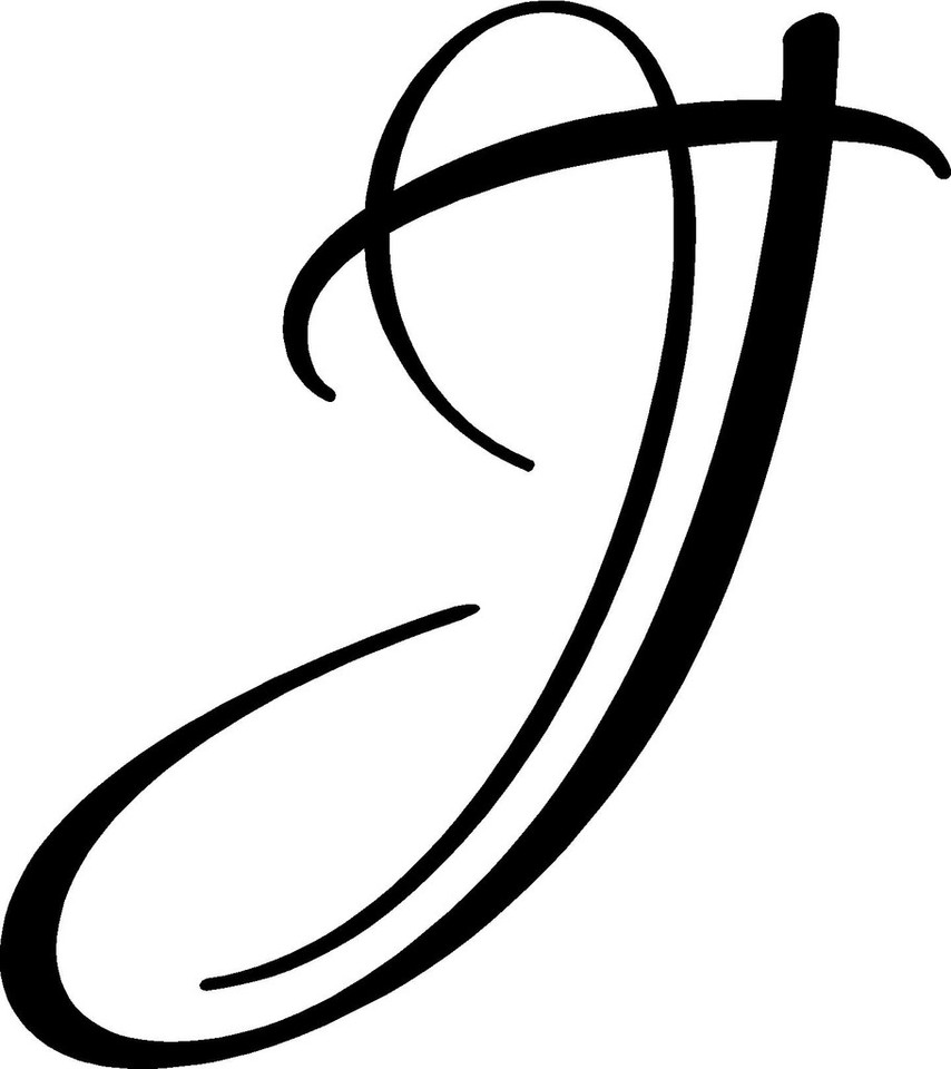 Large Monogram- 10" or 22" vinyl wall decal, family/first name initial ...