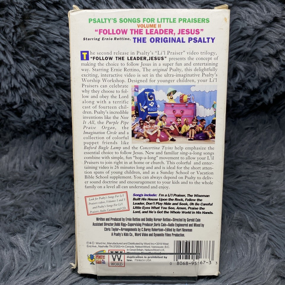 Psalty's Songs For Little Praisers Volume 2 VHS Christian Jesus ...