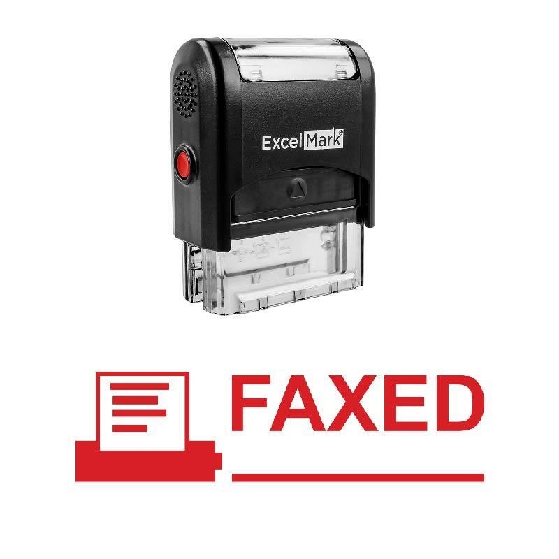 Icon FAXED Stamp - Self-Inking / Red | eBay