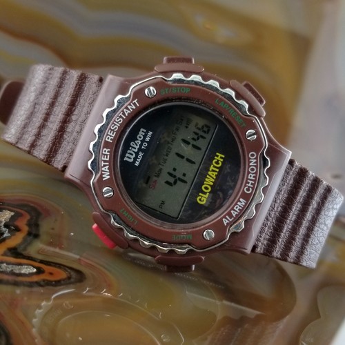 Vintage Mens WILSON GLO Digital Chronograph Alarm Timer Watch LWL171A ...