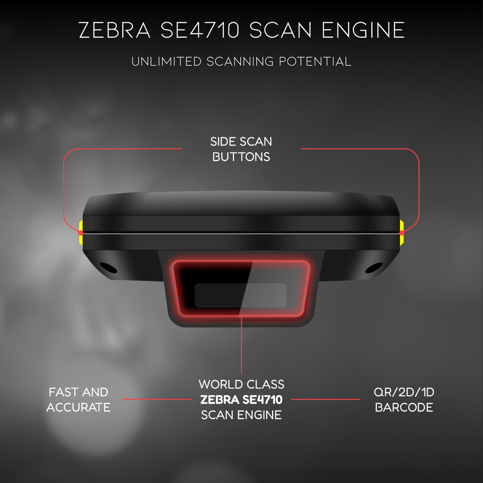 New 2025 Android 13 Pistol-Grip Barcode Scanner Zebra SE4710 2D/1D WiFi ...