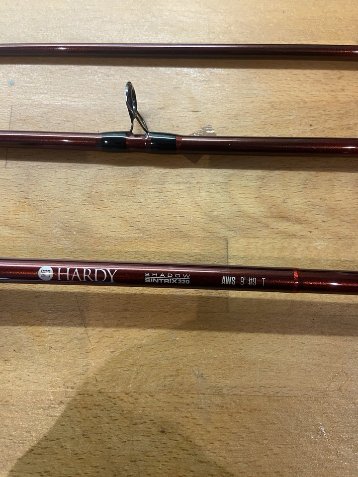 Hardy Shadow Sintrix 220 FWS 9' 9# Fly Fishing Rod and reel and line ...