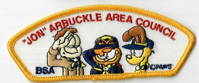 Boy Scout "Jon" Arbuckle Area Council Garfield Yellow Border CSP | eBay