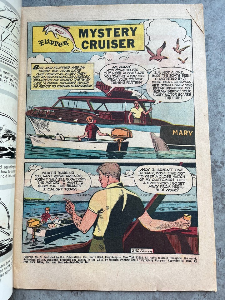 Flipper Comic # 3, 1967 Gold Key, “Mystery Cruiser Dolphins” | eBay