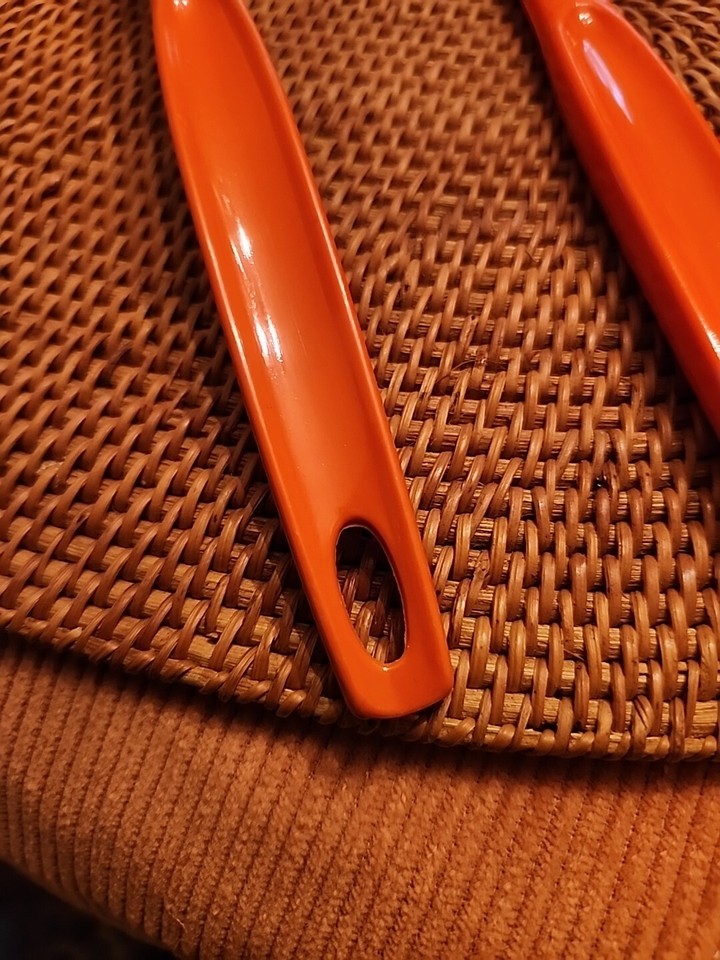 Vintage 2-piece Foley Orange Plastic Nylon 11" Cooking/Serving Kitchen ...