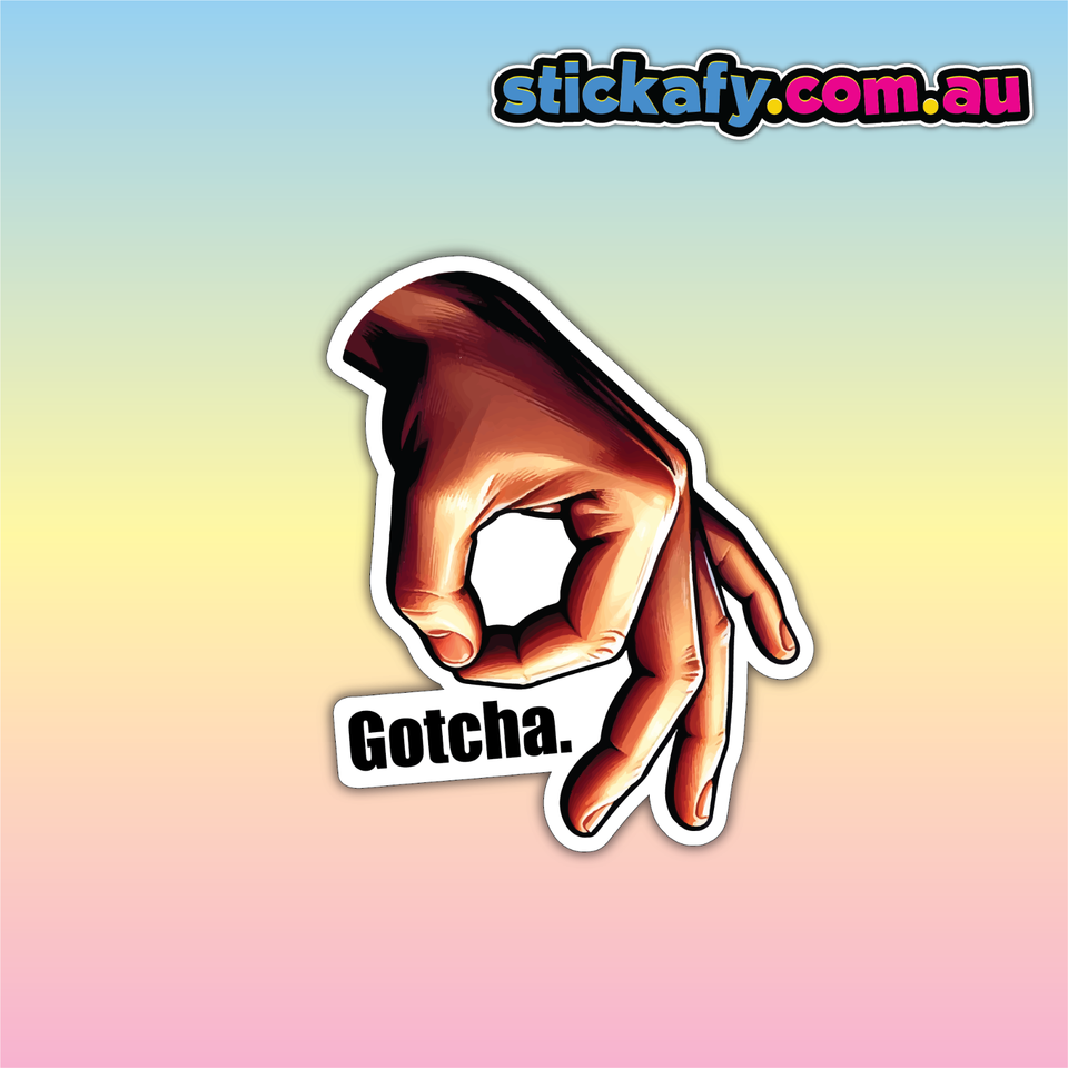 Gotcha Circle Game Sticker Funny Laptop Car Window Bumper Ute Decal 4wd ...