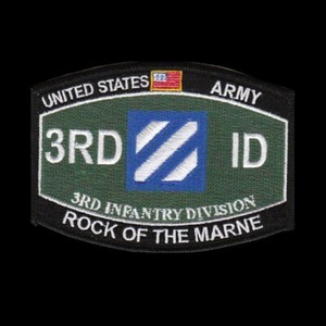 3RD INFANTRY DIVISION ROCK OF THE MARNE HAT PATCH US ARMY VETERAN Fort ...
