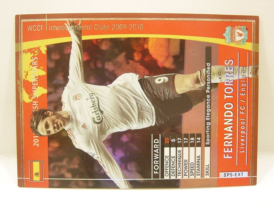 Panini WCCF 2009-10 SPS Fernando Torres 1984 Spain No.9 Liverpool FC ...