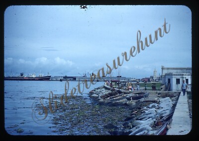 Manila Bay Harbor Ships Philippines 1950s 35mm Slide Red Border ...